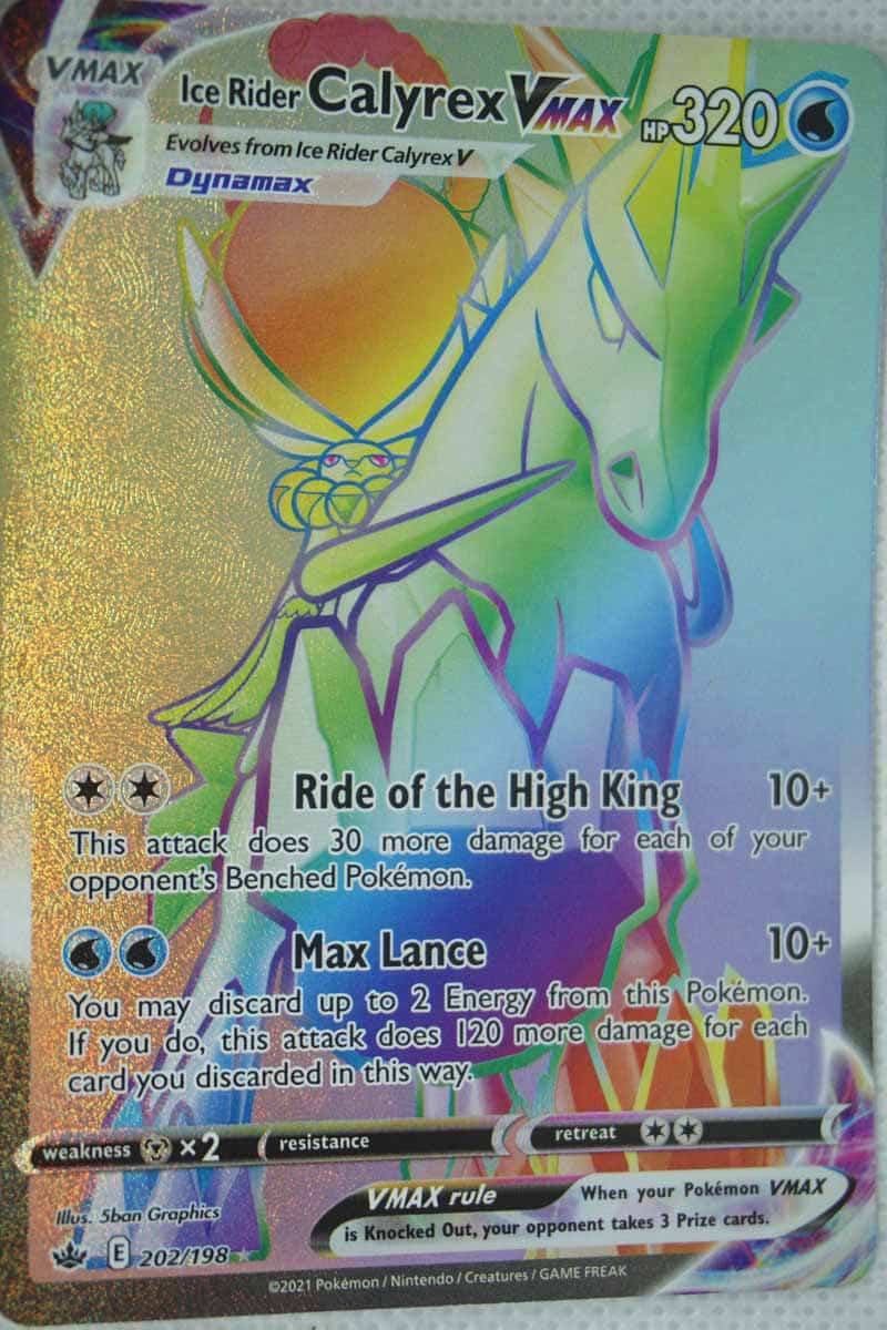 Ice Rider Calyrex VMAX 202/198 Hyper Rare - Pocket Monster
