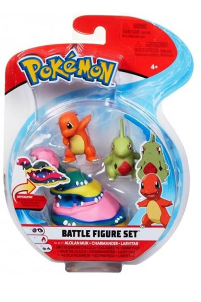 Alolan Muk, Charmander og Levitar Figurer - Pocket Monster