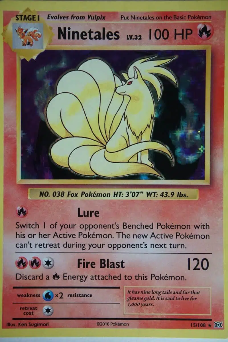 Ninetales 15/108 Holo Rare - Pocket Monster
