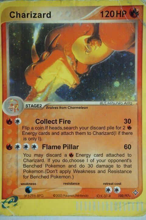 Charizard 100/97 Ultra-Rare OBS: SLIDT KORT - Pocket Monster