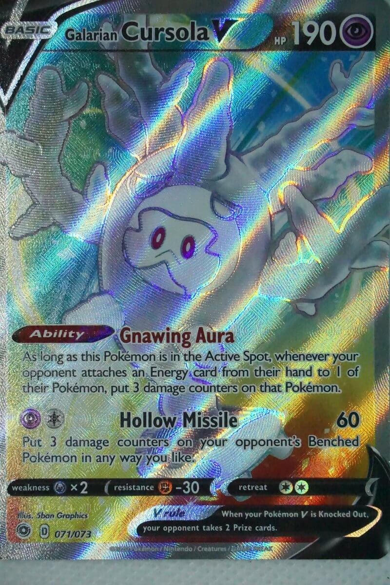 Galarian Cursola V 071/073 Full Art - Pocket Monster