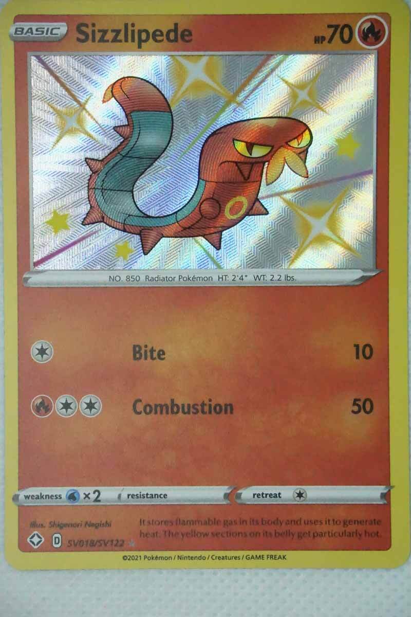 Sizzlipede SV18/SV122 Shiny Rare - Pocket Monster