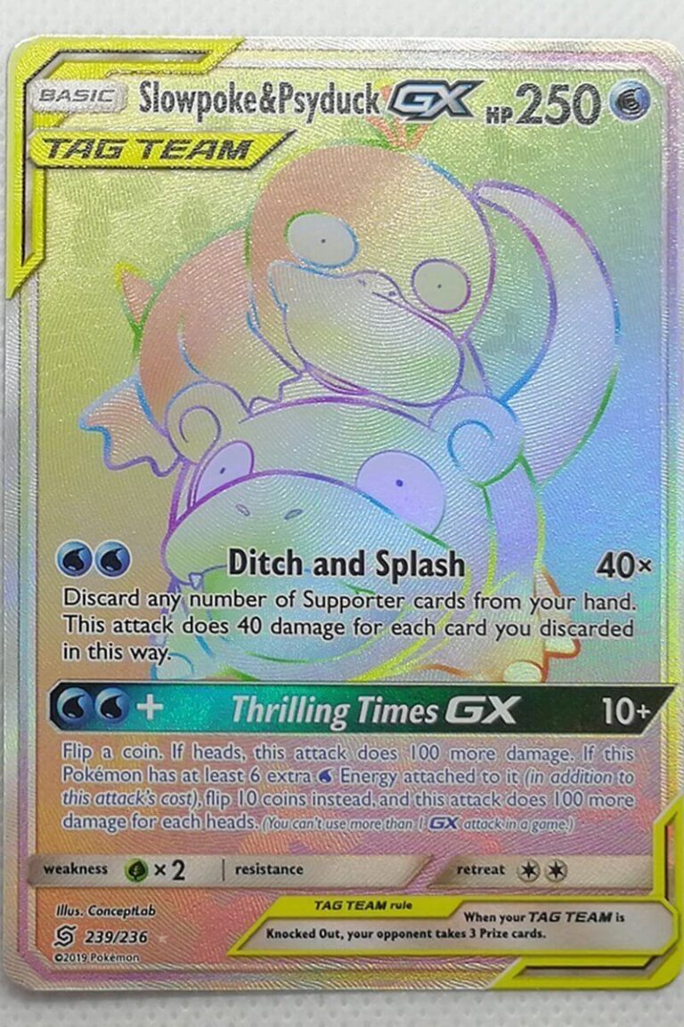 Slowpoke & Psyduck GX 239/236 Hyper Rare - Pocket Monster