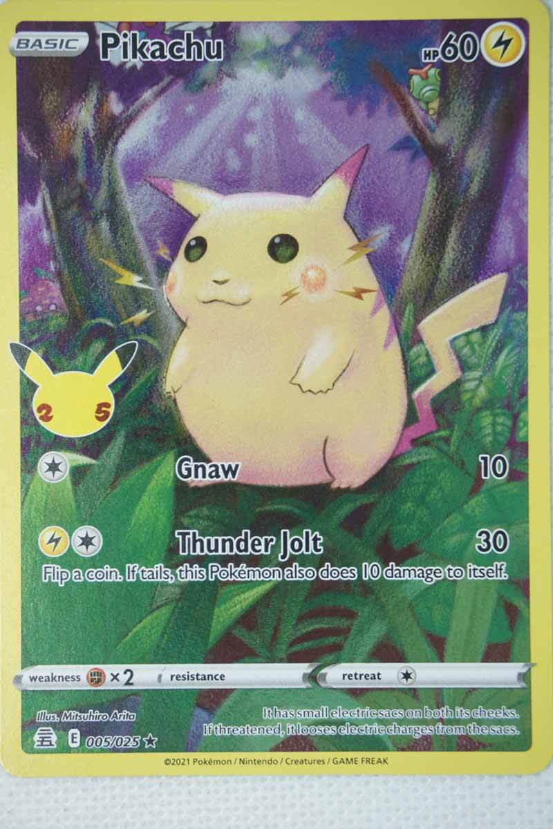 Pikachu 5/25 Full Art Holo Rare - Pocket Monster