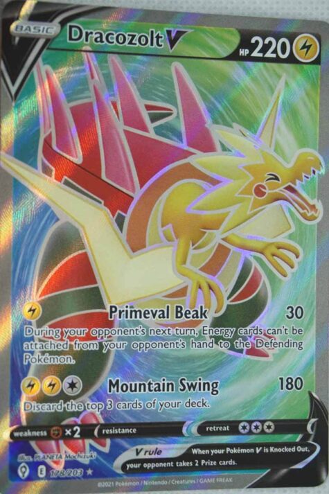 Dracozolt V 178/203 Full Art - Evolving Skies enkeltkort