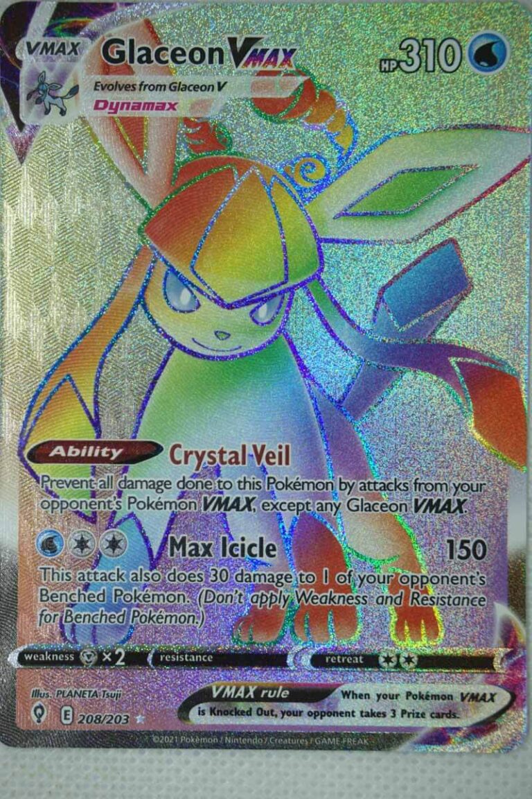 Glaceon VMAX 208/203 Hyper Rare - Evolving Skies enkeltkort