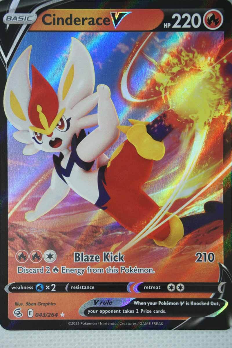 Cinderace V 43/264 - Fusion Strike enkeltkort