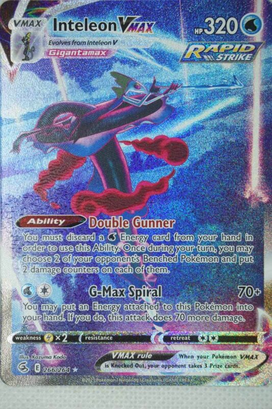 Inteleon VMAX 266/264 Alternate Art Secret Rare - Fusion Strike enkeltkort