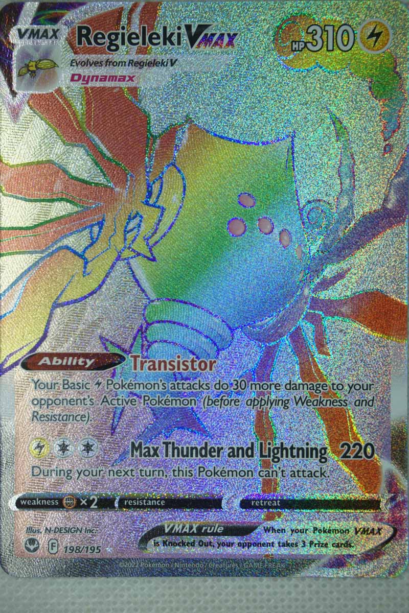 Regieleki VMAX 198/195 Hyper Rare - Silver Tempest enkeltkort fra Pokémon