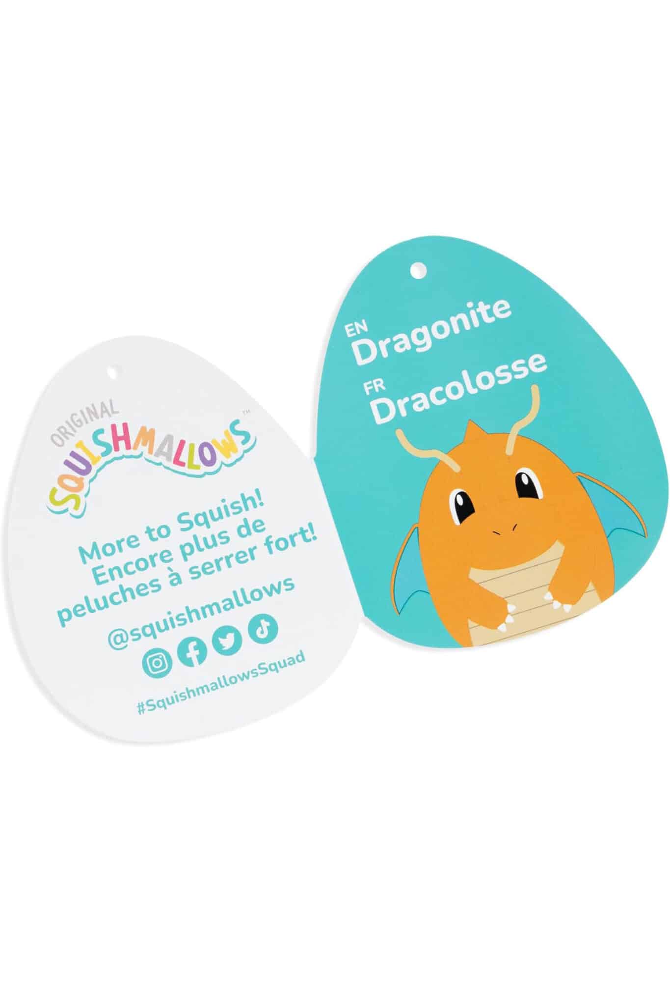 Squishmallow Dragonite Bamse 25 cm - Pocket Monster