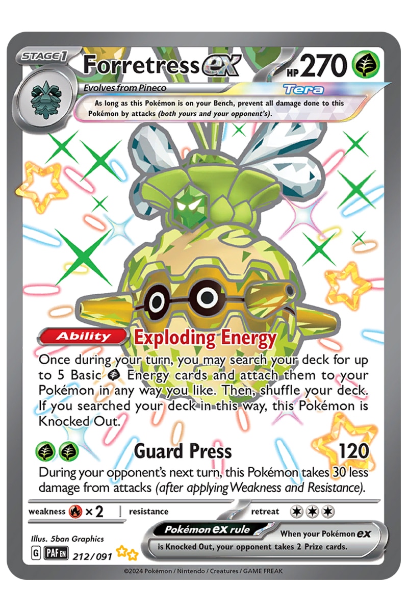 Køb Forretress ex 212/091 Shiny Secret rare - Pokémon enkeltkort fra ...