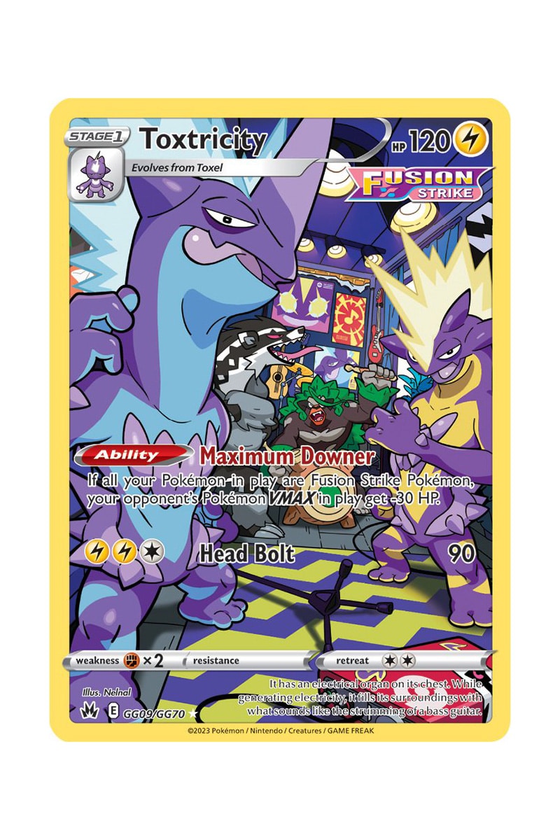 Køb Toxtricity GG09/GG70 - Pokemon enkeltkort fra Sword & Shield: Crown ...