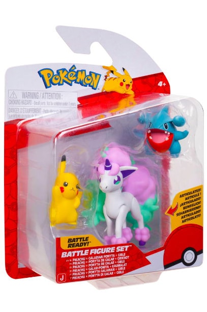 Køb Galarian Ponyta, Gible og Pikachu Figurer fra Pokemon - Pocket Monster