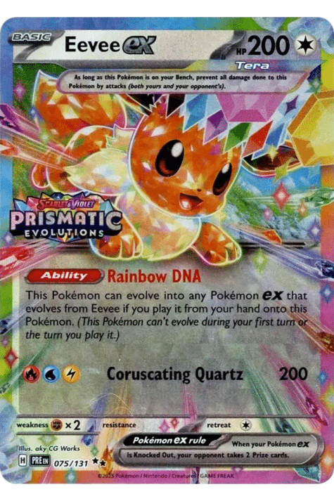 Eevee 075/131 ex - Pocket Monster Pokémon enkeltkort fra Prismatic ...