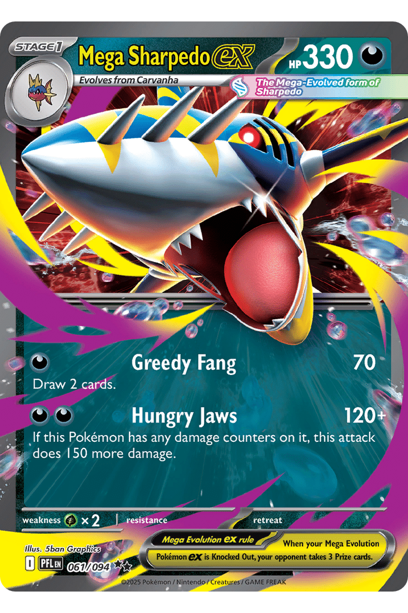 Køb Mega Sharpedo ex 061/094 - Pokemon enkeltkort fra Phantasmal Flames